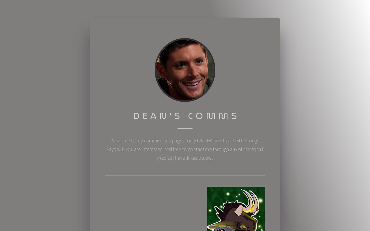 Dean's Comm Carrd